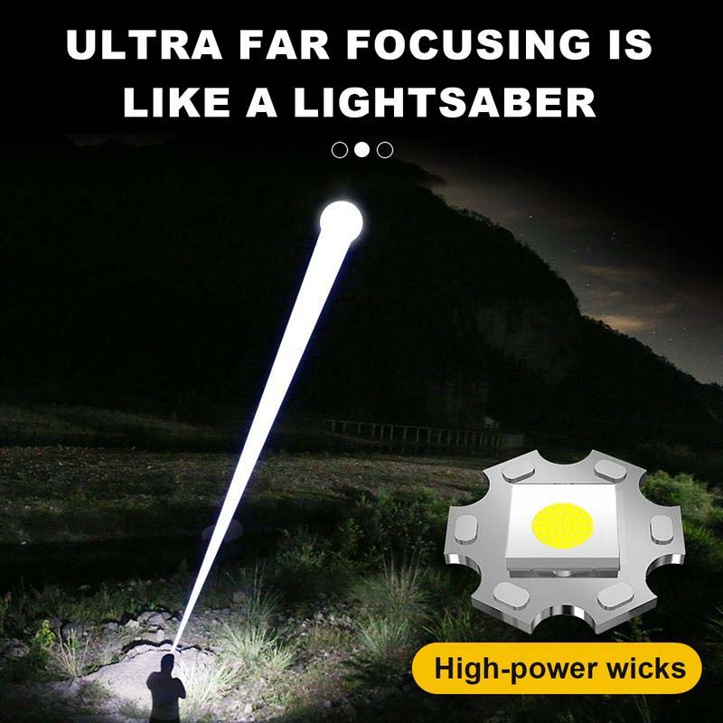 Waterproof Rechargeable Digital Display 2-in-1 Flashlight – fullofcarts