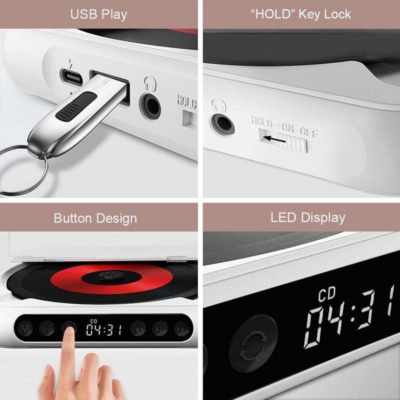 Portable Bluetooth-compatible CD Player – fullofcarts